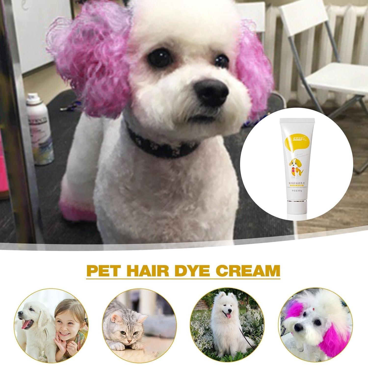 Professional Dog Hair Dye | Long-Lasting Color for Puppies & Pets | 80g ...