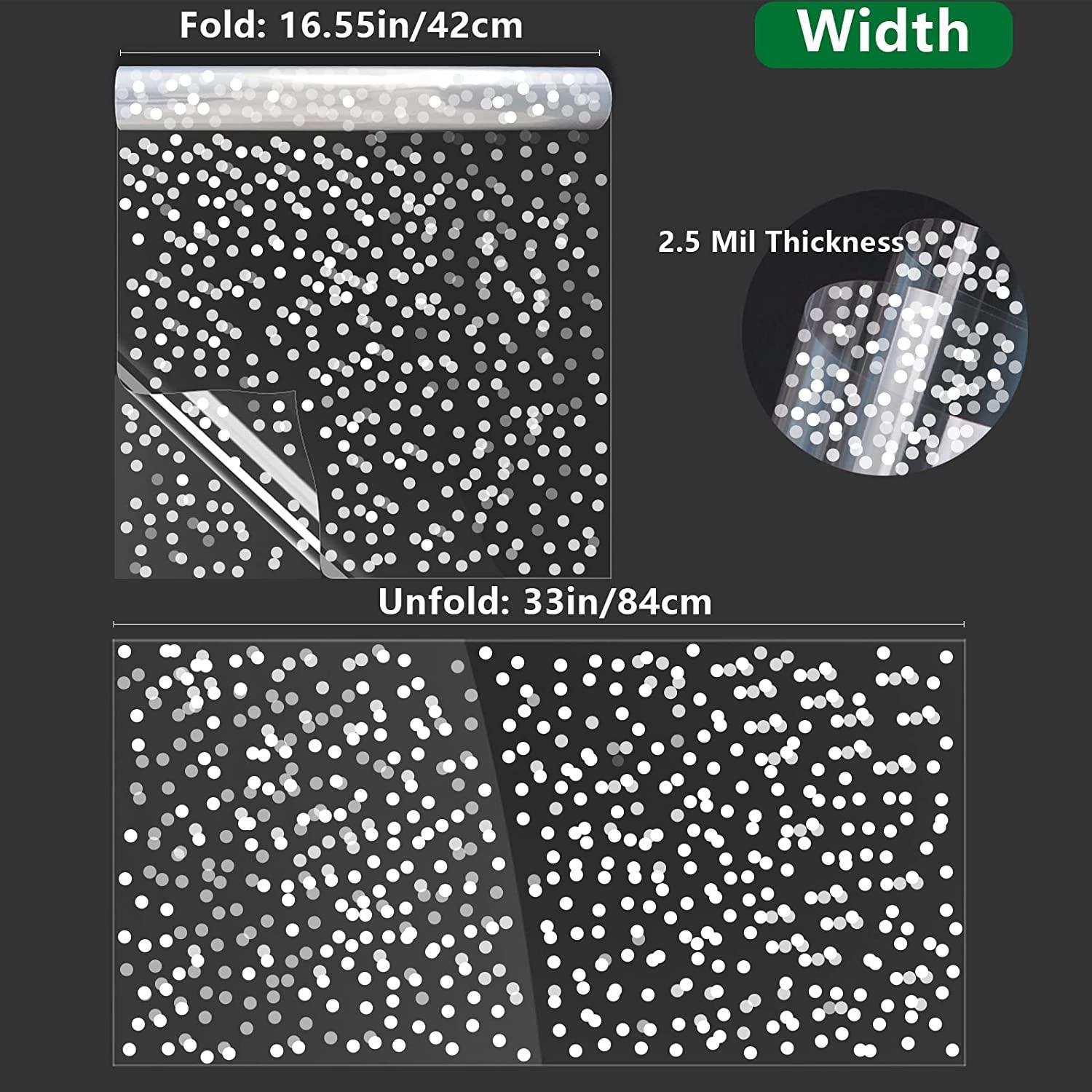 HOMPAL 115 ft Clear Cellophane Wrap Roll (33 in x 115 ft) - Polka Dot ...