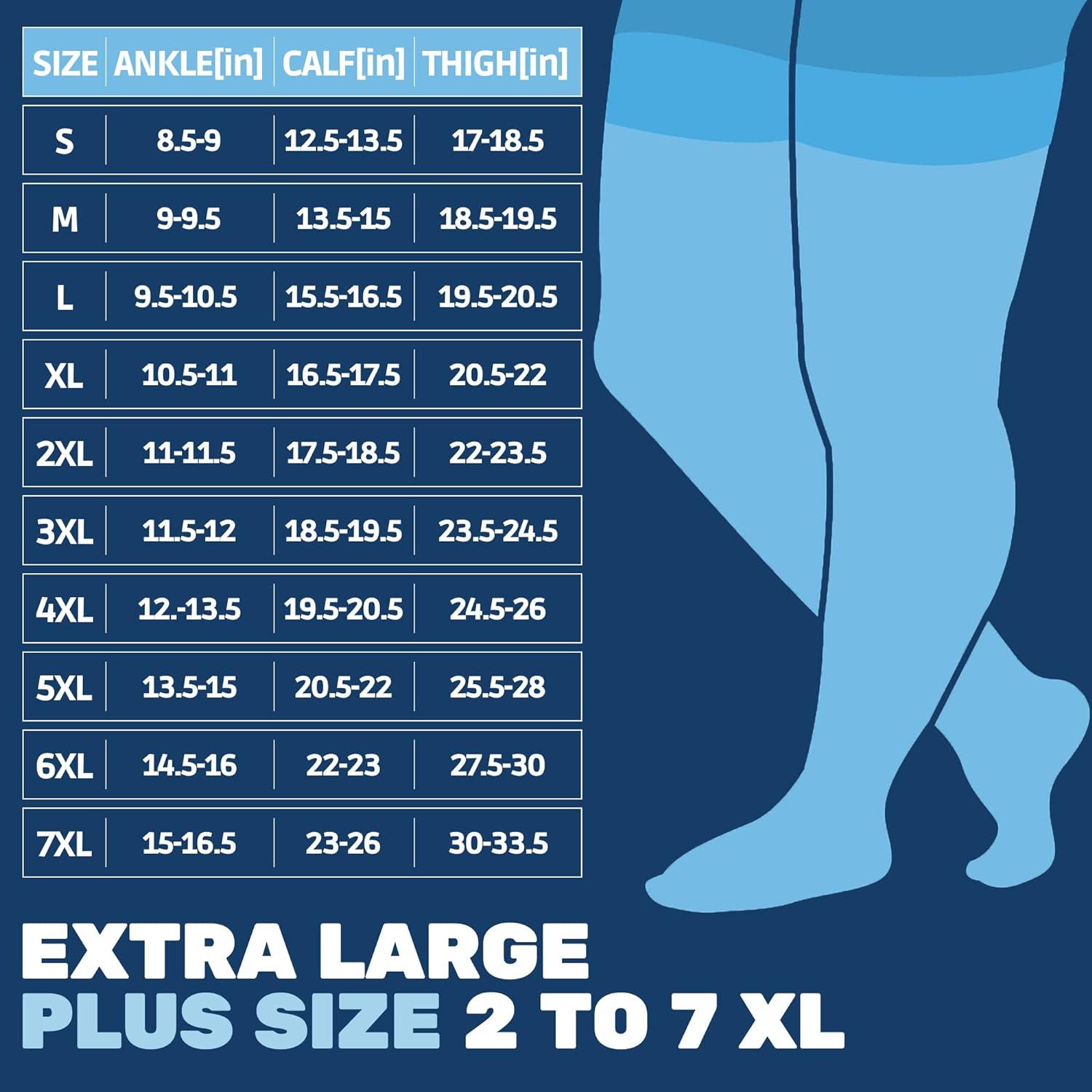 Absolute Support Opaque Compression Stockings for Men - Class 2 (20 ...