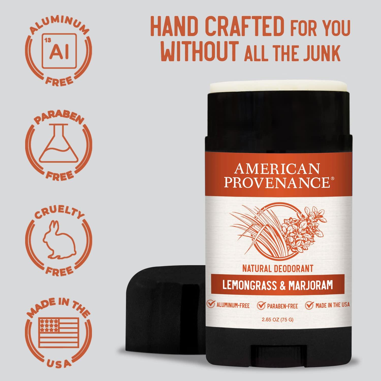 American Provenance All Natural Deodorant for Men - Aluminum Free, Long ...