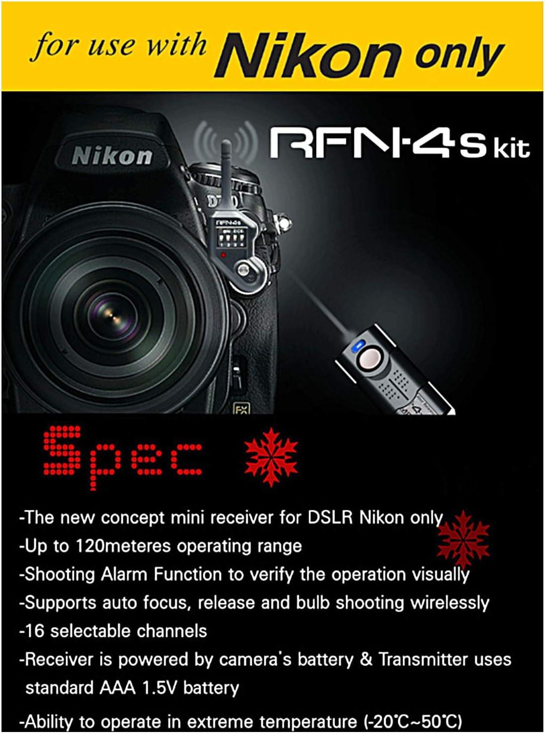 Wireless Remote Shutter Release for Nikon - SMDV RFN4s Transmitter ...