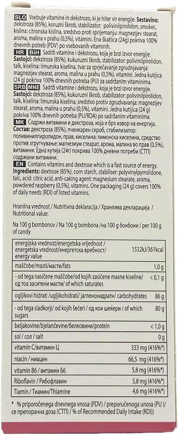VITERGIN Respberry Vitamin Candy - Spicy Citrus Flavour in 24 Packs (20 ...