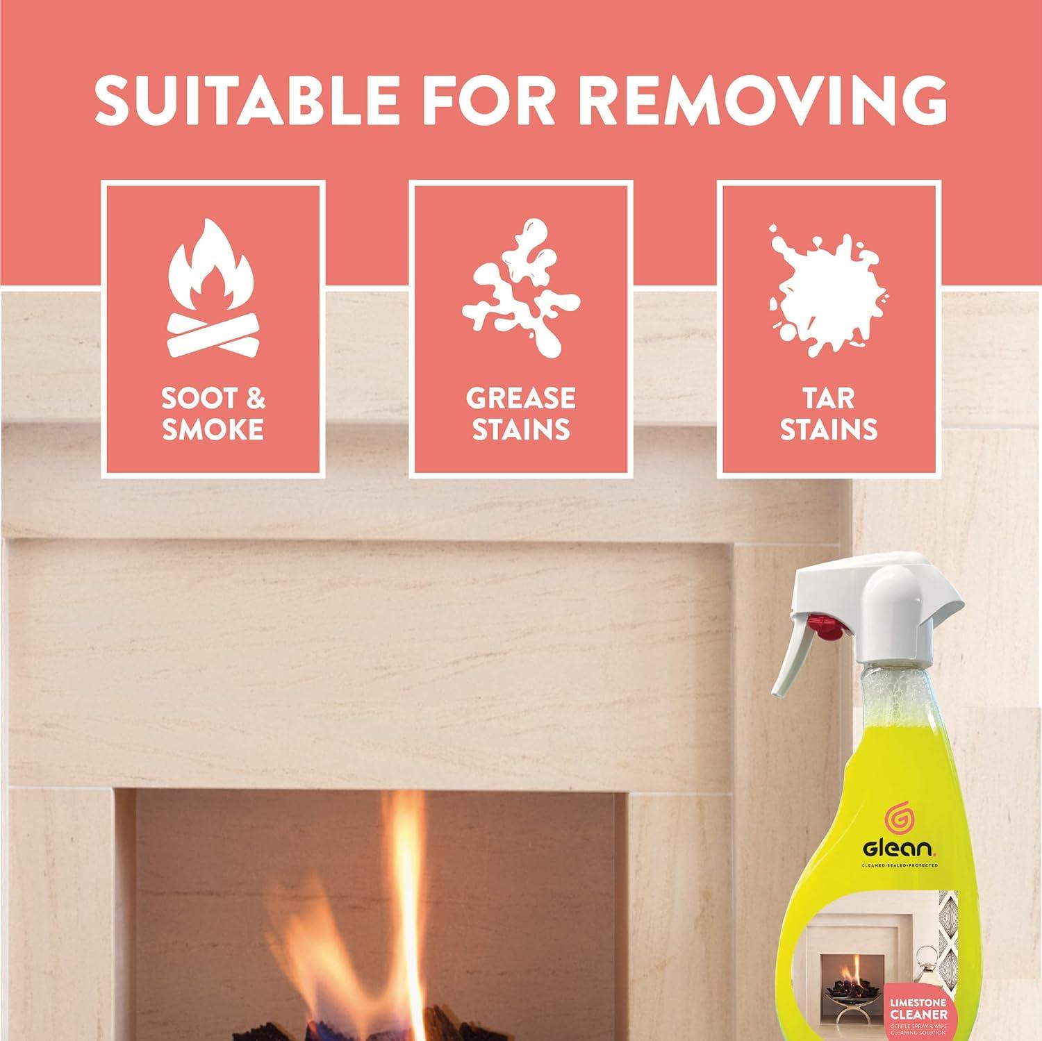 GLEAN Limestone Cleaner Spray - 500ml | Removes Soot, Smoke, Grease ...