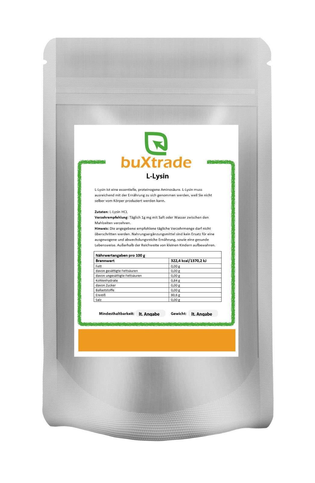 100g L-Lysine Powder | Pure Amino Acid Supplement | Lysine HCL for ...