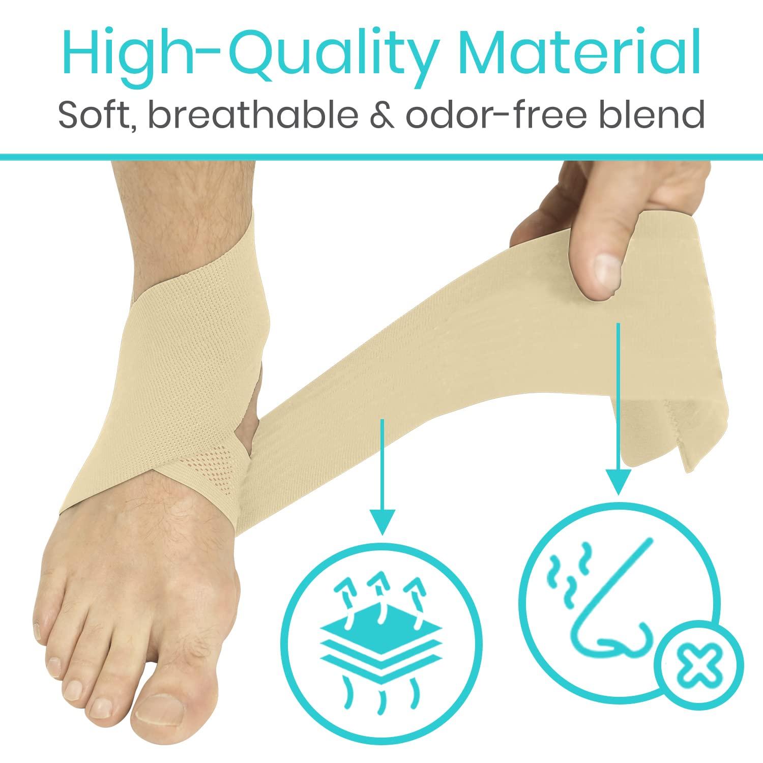 Vive Ankle Wrap - Adjustable Heel Brace Stabilizer for Sprained Foot ...