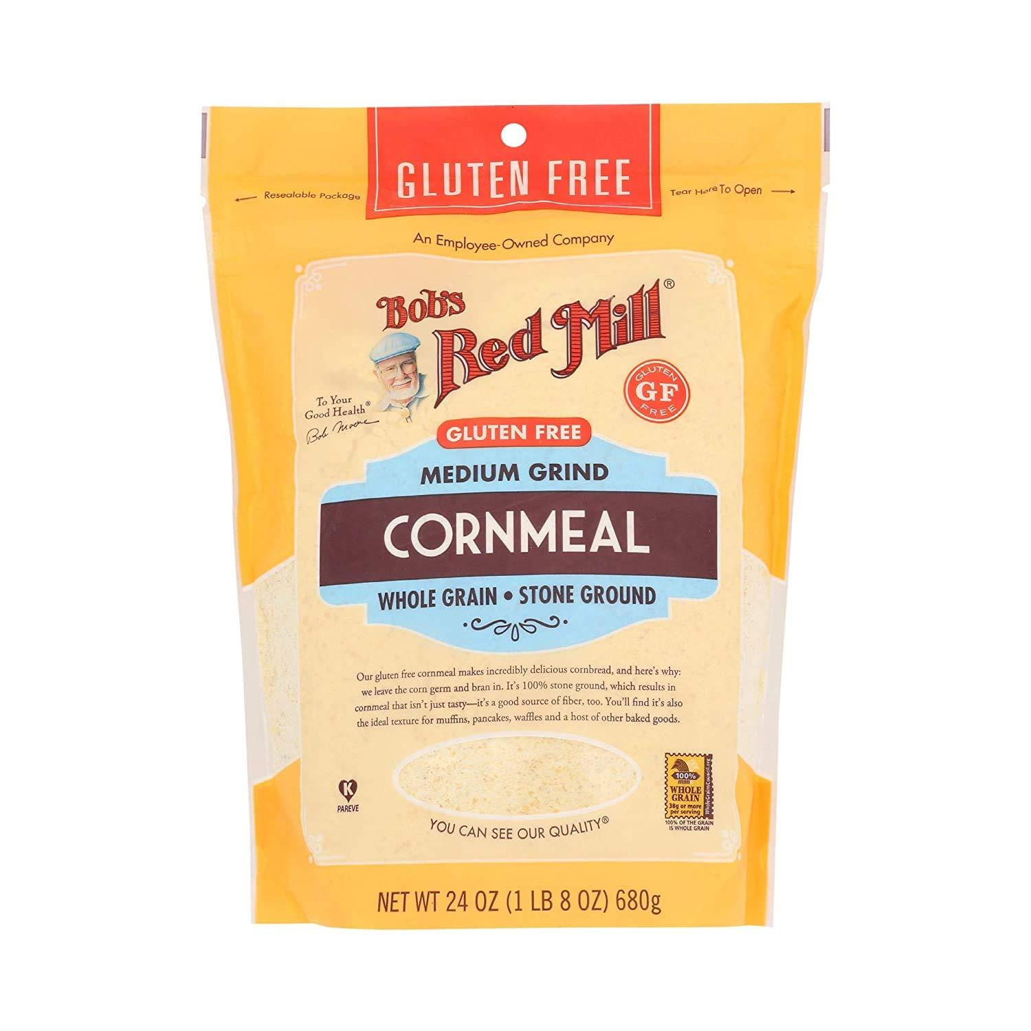 Bob's Red Mill Medium Grind Cornmeal Gluten Free 24oz - Pack of 2 | 1 ...