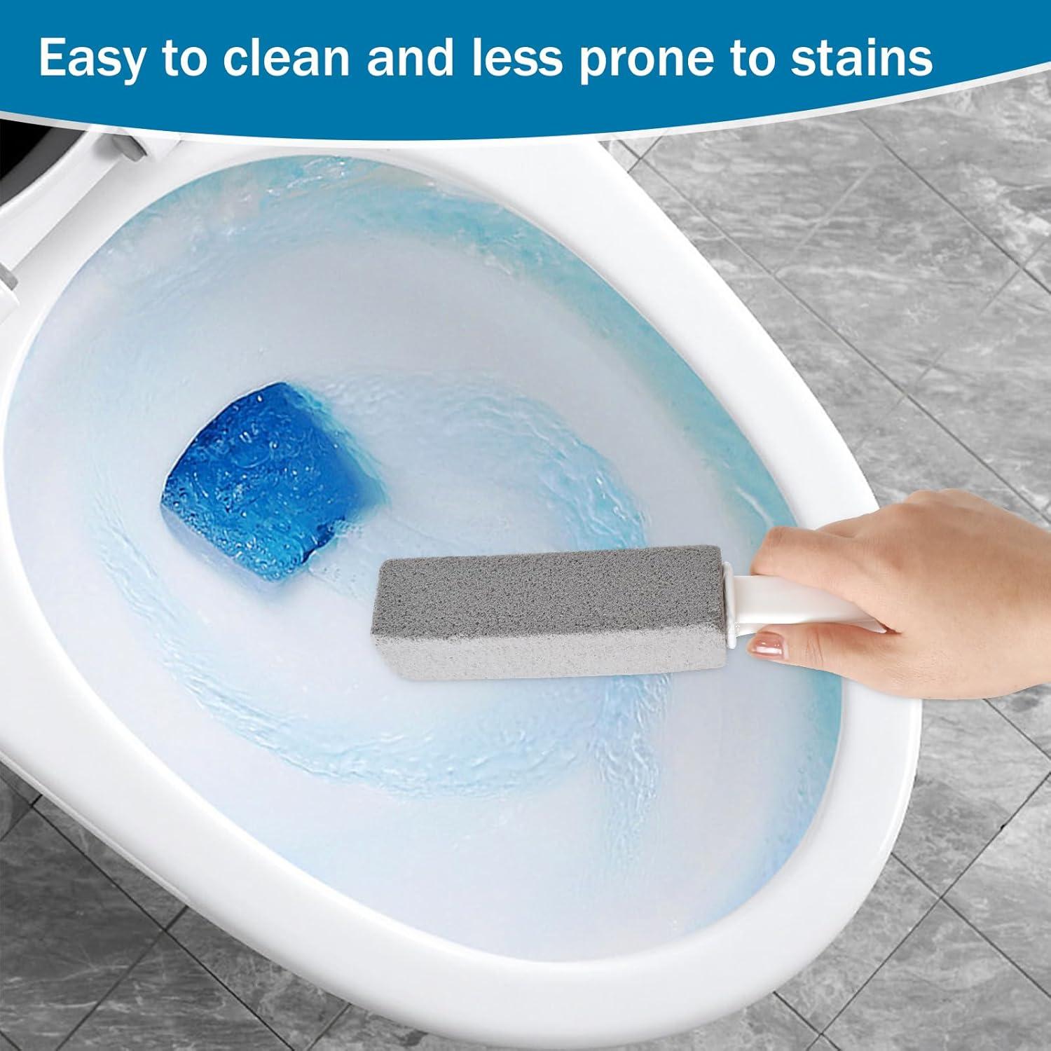 Powerful Toilet Pumice Cleaning Blocks & Brush - Safe for Kitchens ...