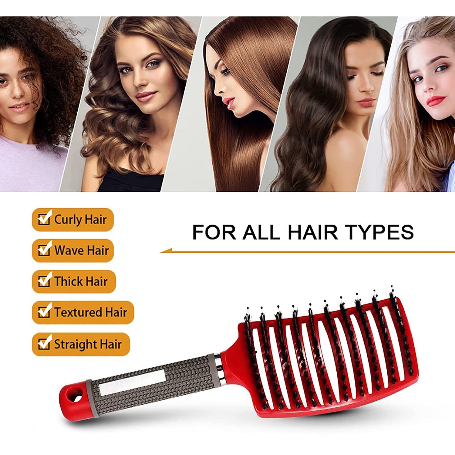 Voremy Magical Detangling Brush for Wet or Dry Hair - Curved & Vented ...