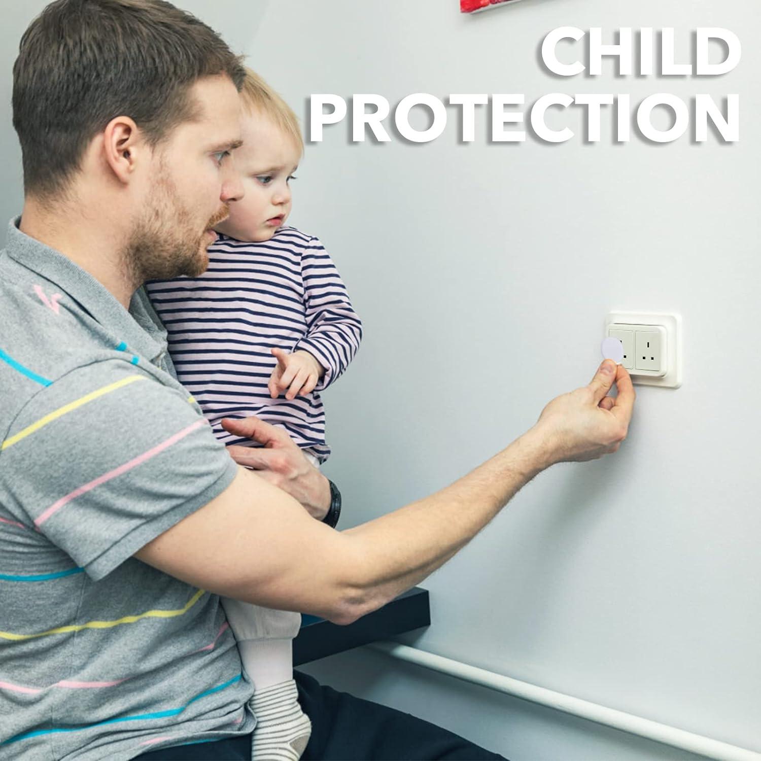 24pcs Plug Socket Covers UK White Safety Plastic Outlet Covers ...