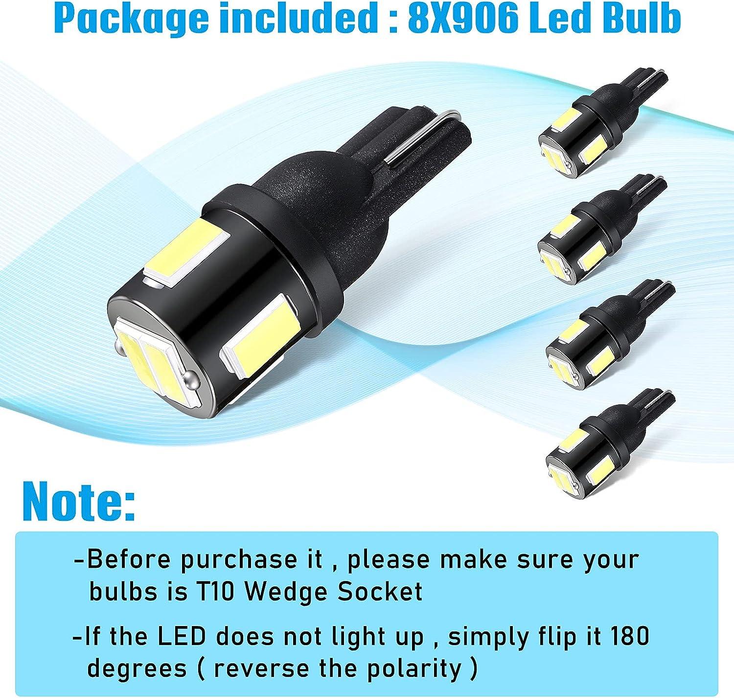 906 LED Bulbs - Marine Boat Light Bulb Replacement - White - DC12V ...