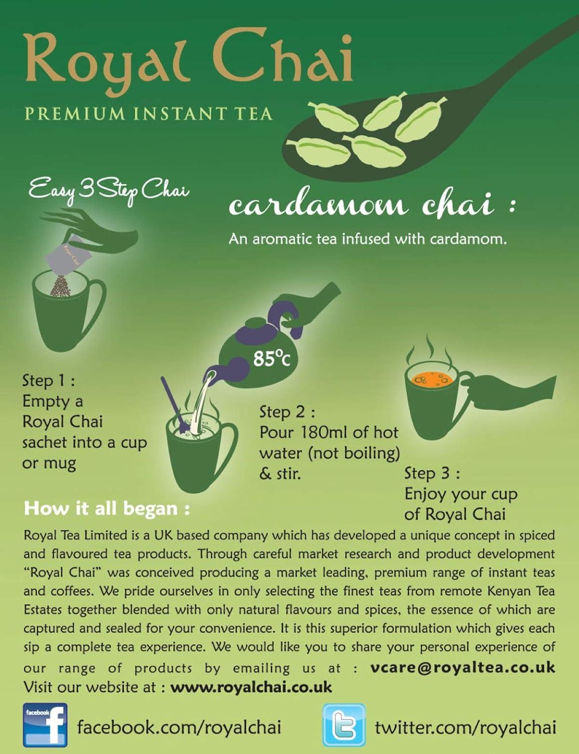 Royal Chai Elaichi Premium Instant Indian Tea - 10 Count Pack ...
