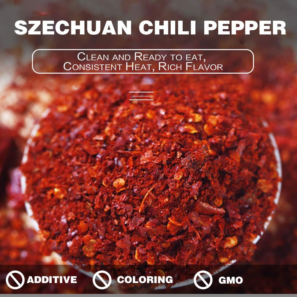 1LB Authentic Sichuan Chili Flakes - Medium Hot Spice for Kimchi, Chili ...