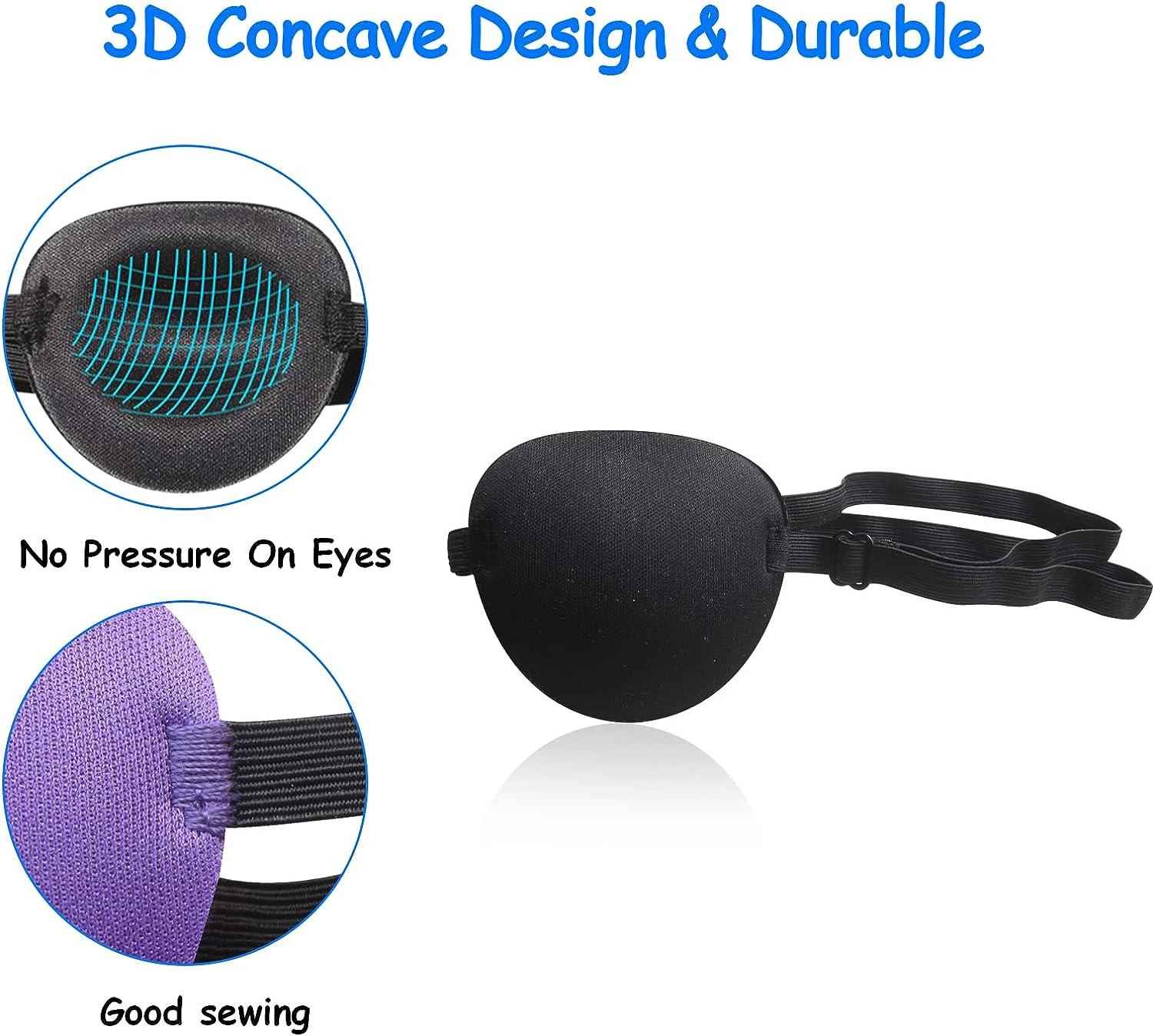 RIKEYO 6PCS Eye Patch - Adjustable Soft Eye Patches for Amblyopia, Lazy Eye - Adults & Kids - 6 ...