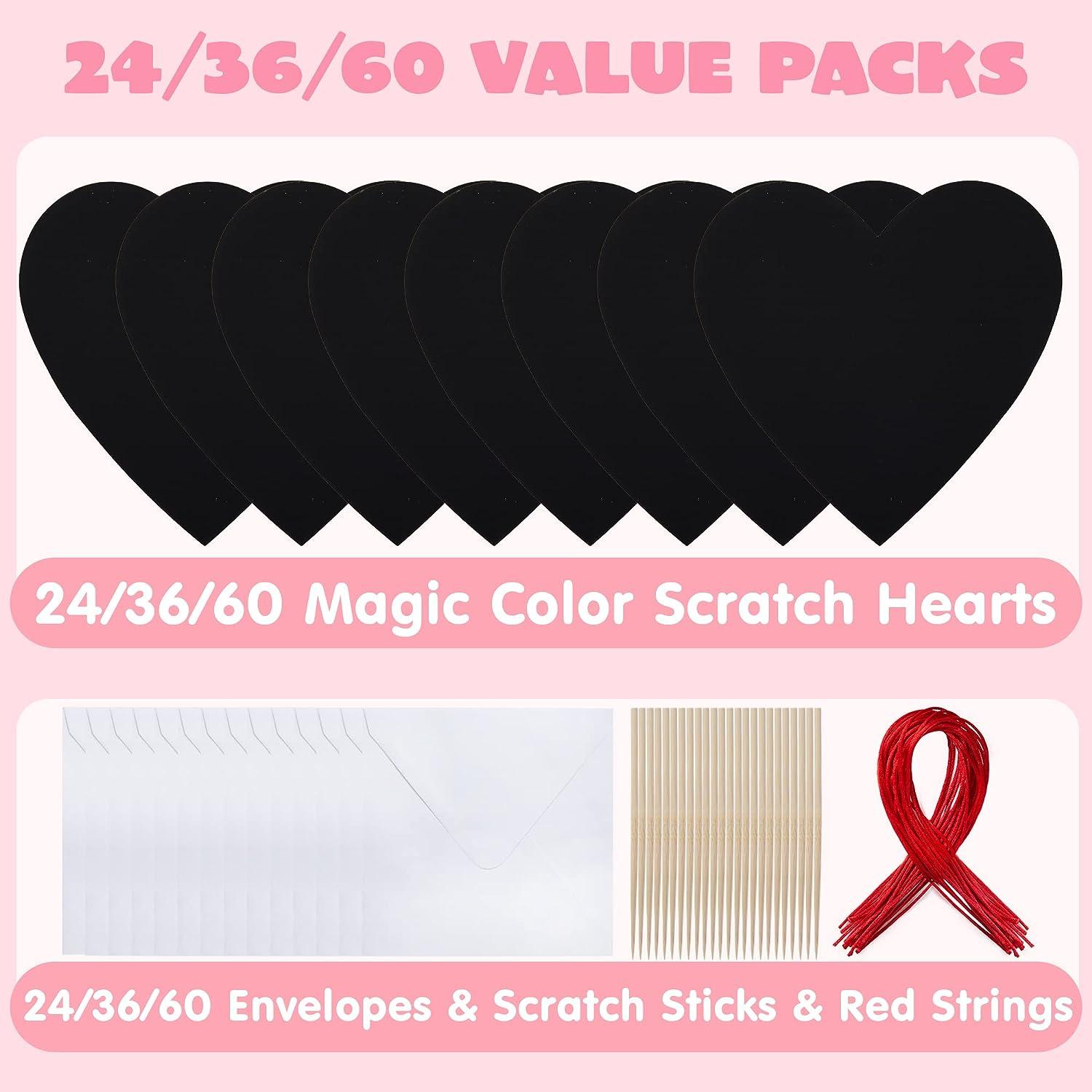 JOYIN 36 Packs Valentines Day Gifts Cards for Kids Magic Color Scratch ...
