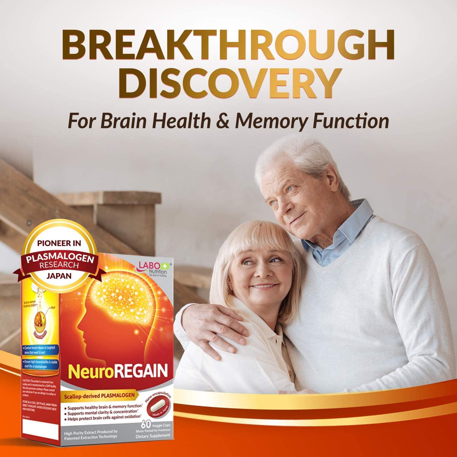 LABO Nutrition NeuroREGAIN - Scallop-derived PLASMALOGEN for Cognitive ...