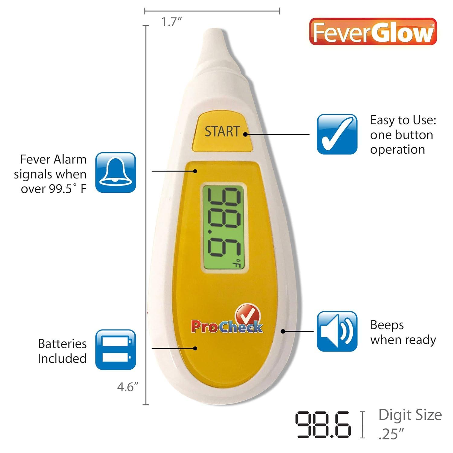 Instant Ear Thermometer with Glowing Fever Indicator | Accurate & Fast ...