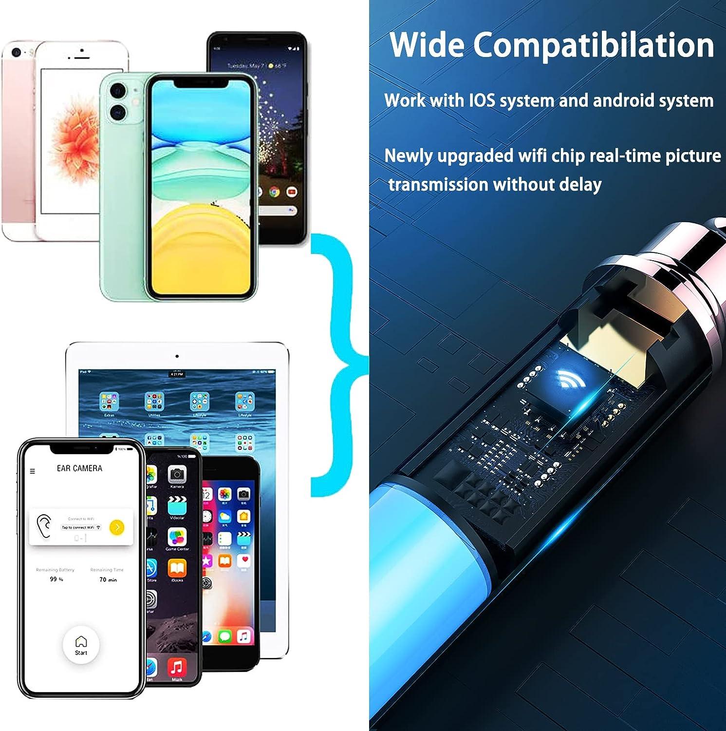 500MP Full HD Wireless Ear Wax Removal Camera | Ear Cleaner Endoscope ...