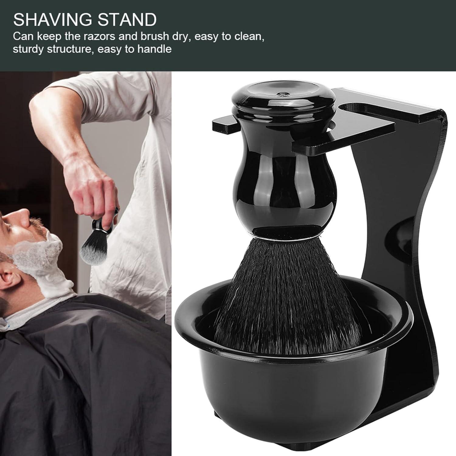 Buy Men's Beard Shaving Tool Set - 3 Pieces Brush Bowl Holder for ...