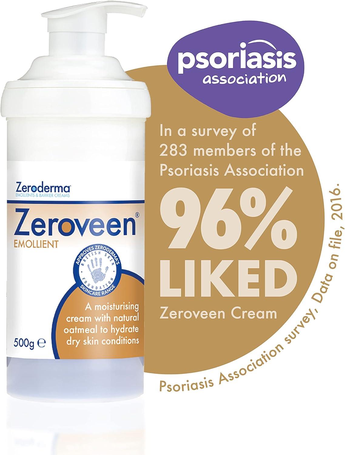 Zeroderma Zeroveen Emollient 500g - Natural Oatmeal Moisturising Cream and Wash | Buy Now with ...