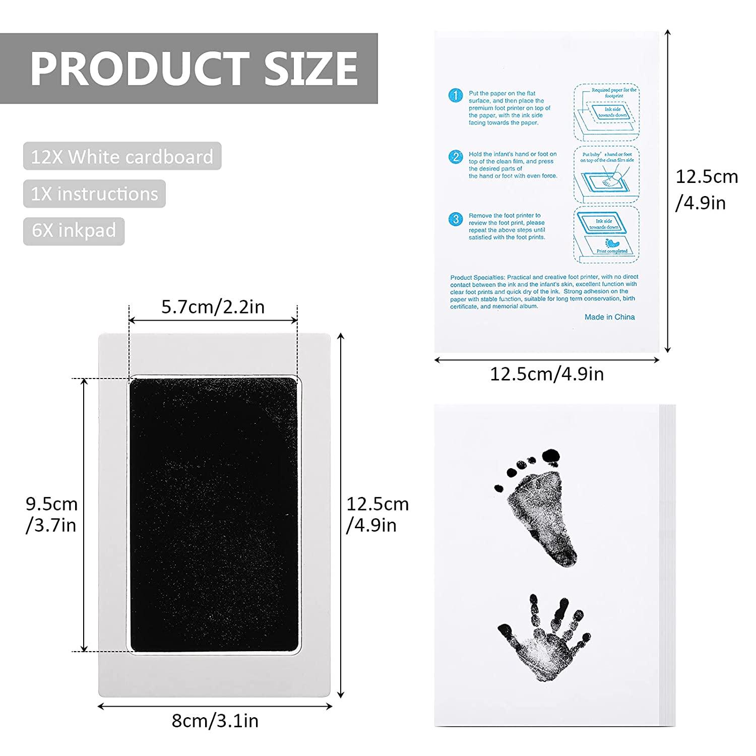 Inkless Handprint & Footprint Kit | Baby Safe Ink Pad for Newborn | Paw ...