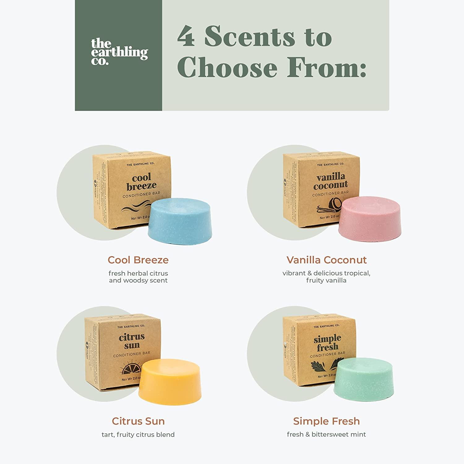 Earthling Co. Vanilla Coconut Conditioner Bar - Paraben, Silicone, and ...