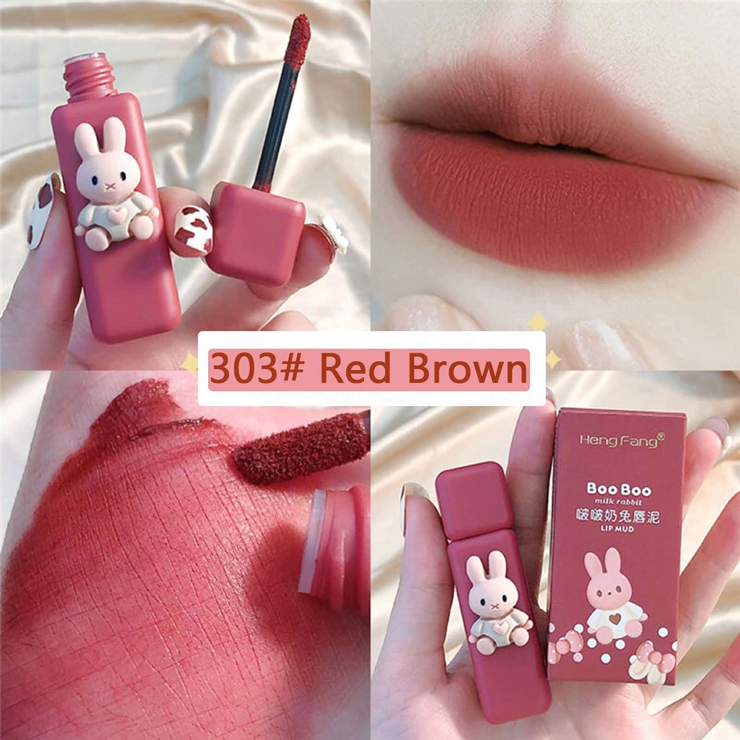 Domality 4pcs Bunny Rabbit Lip Gloss Set | 4 Colors Matte Velvet Mousse ...