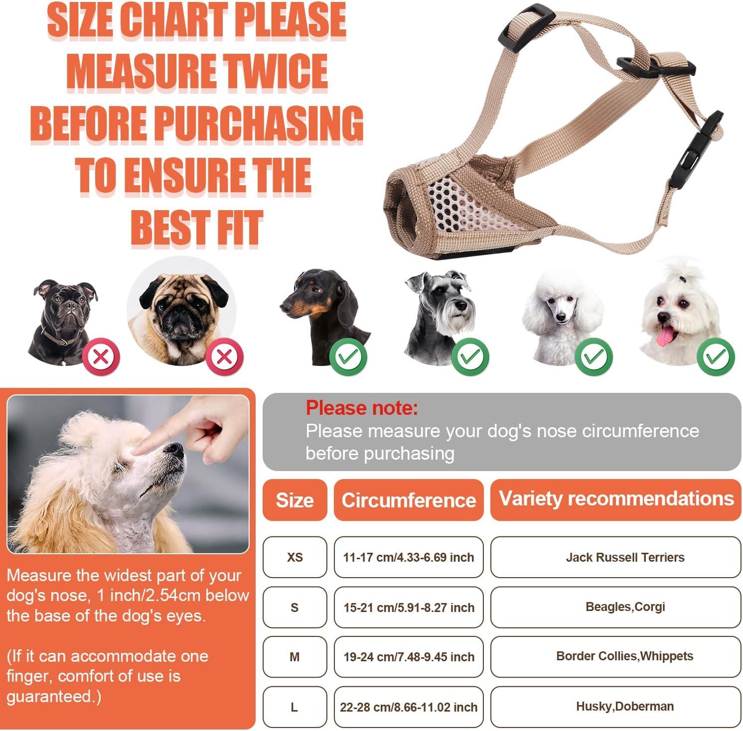 Muzzle for Dog Soft XS Sized Pet Muzzle to Stop Chewing Biting with ...