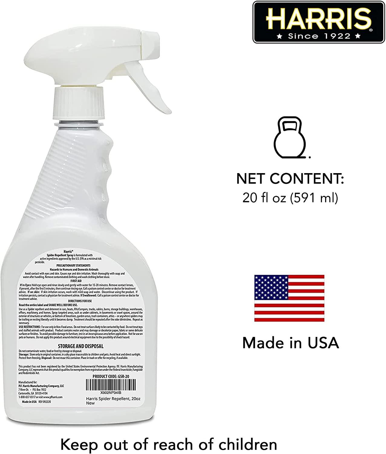 Harris Spider Repellent Spray 20oz - Indoor and Outdoor Use | Buy Now ...