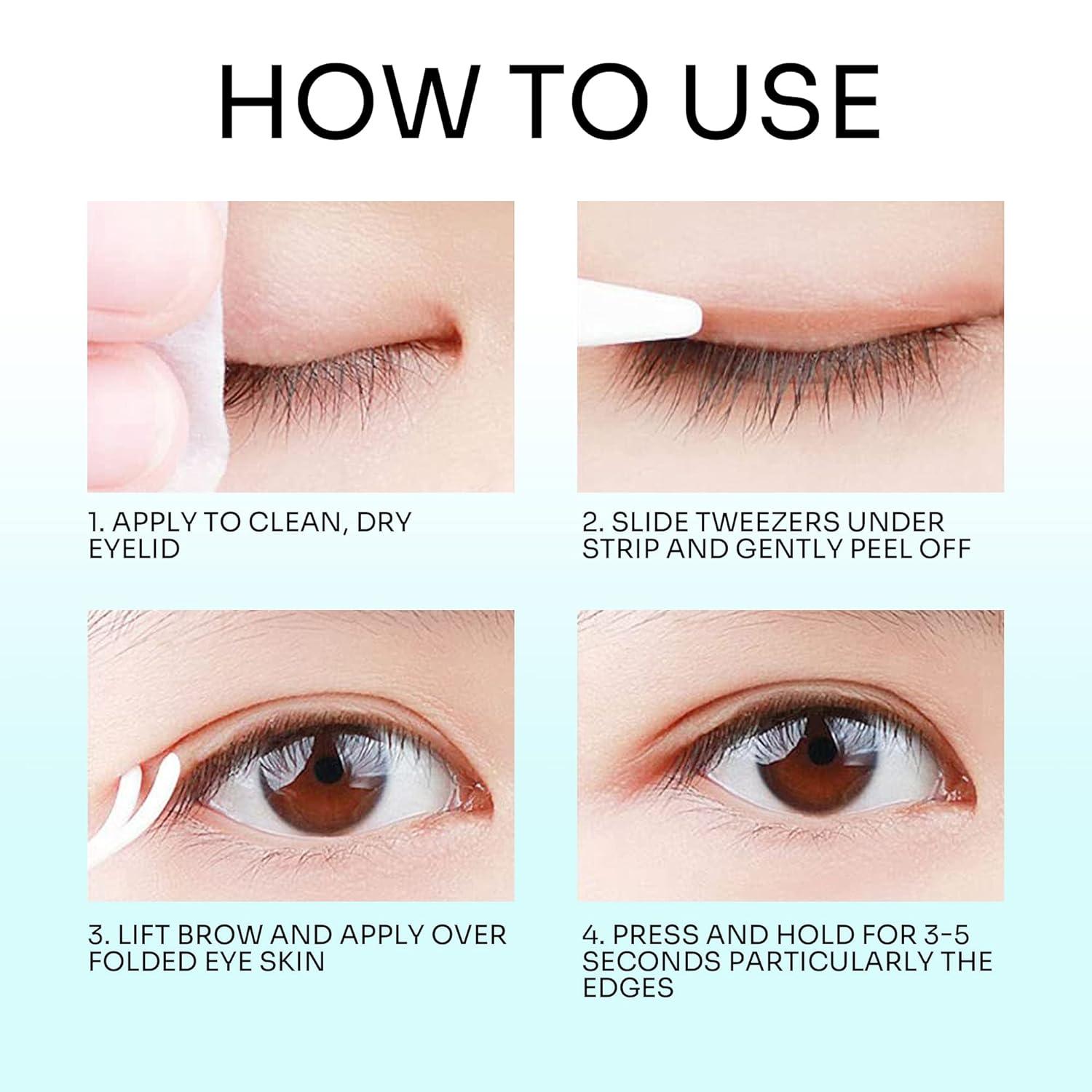 Vemoerce Eyelid Tape 400 Count Eyelid Lifter Strips Double Eyelid Tape ...