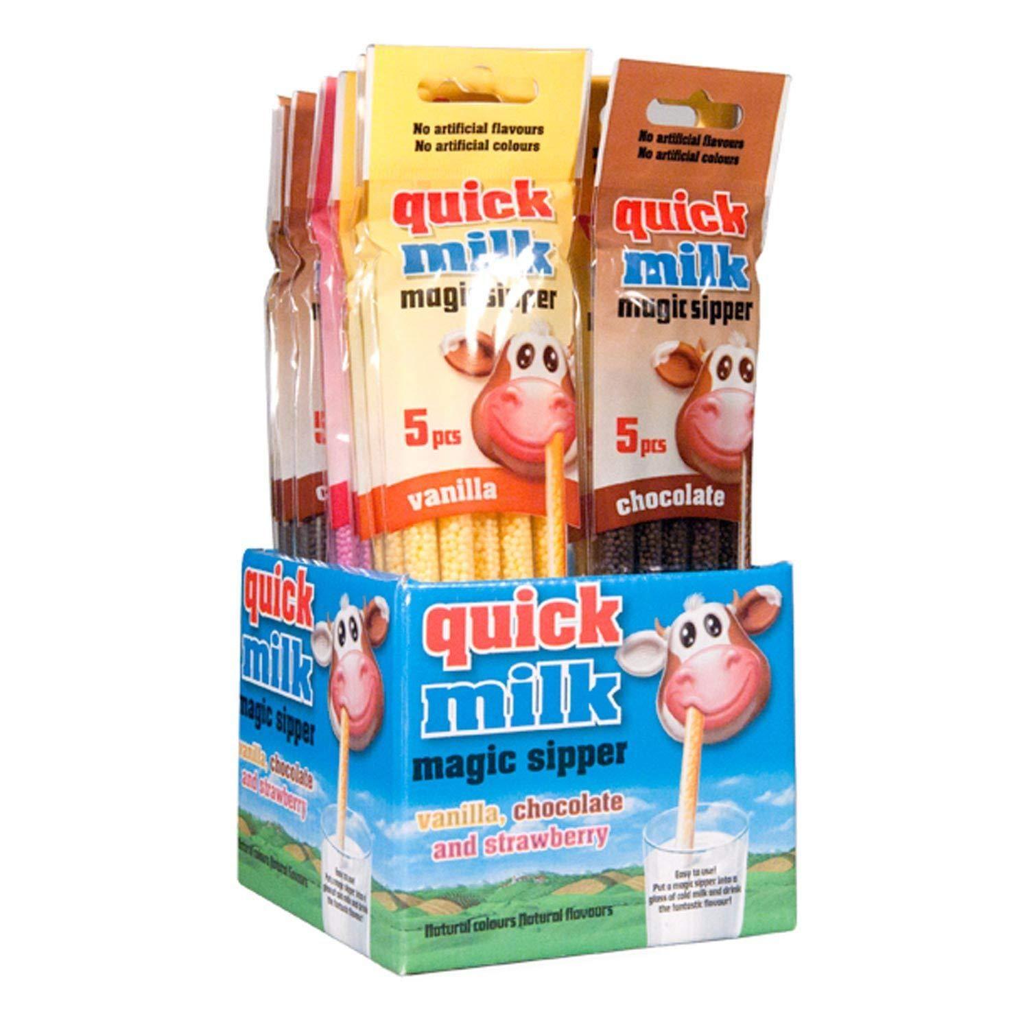 Buy Magic Milk Straws - 12 Packs (60 Straws) in Quick Milk Strawberry ...