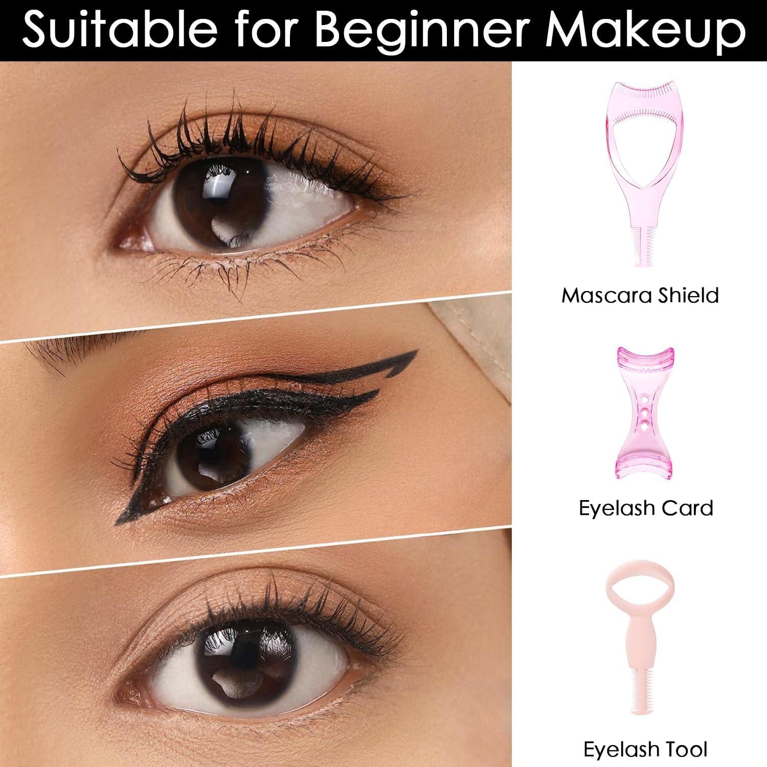 3 Piece Set Mascara Applicator Guide Tool - Reusable Eyelash Guard for ...