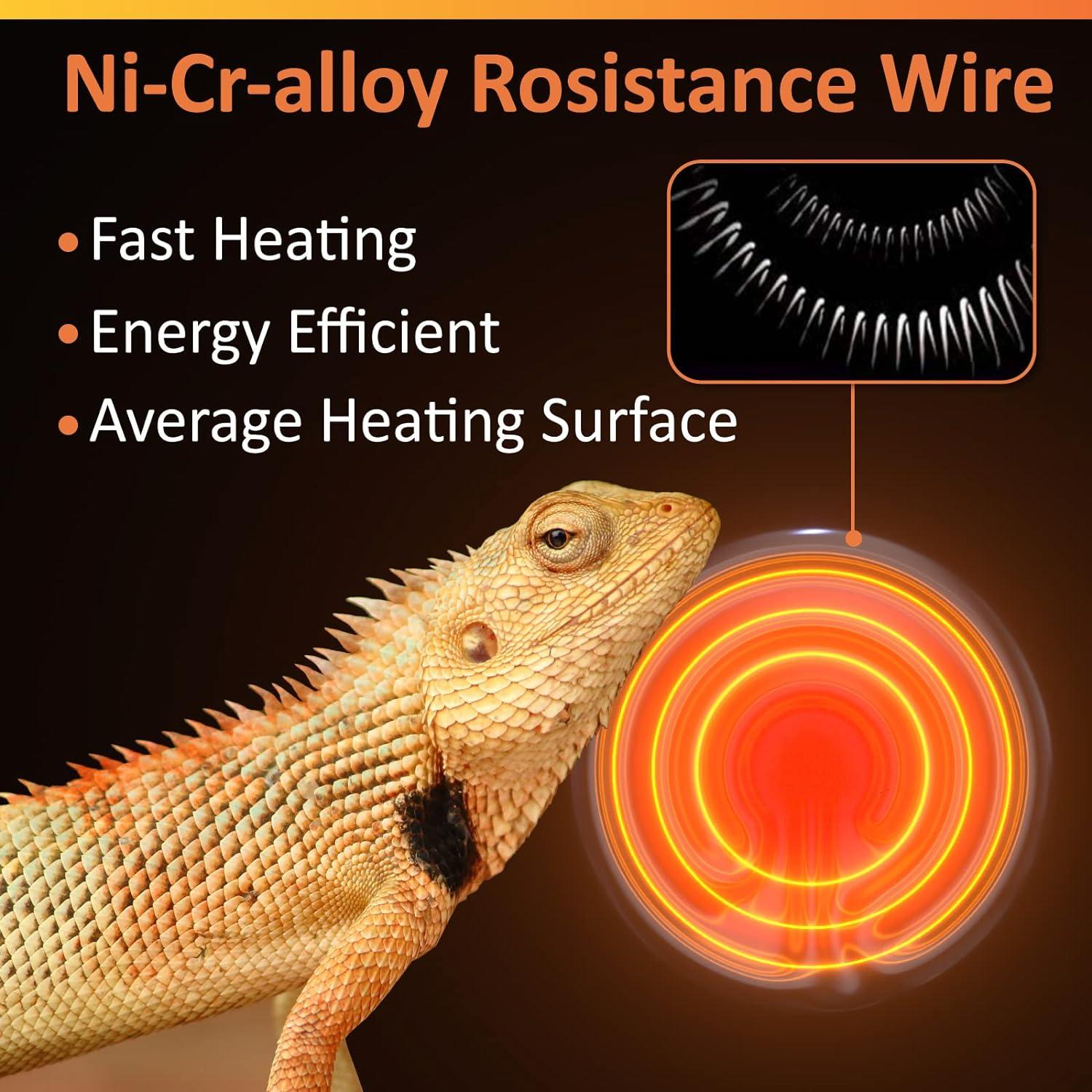 Luxvista E27 Ceramic Heat Lamp Terrarium Reptile Heat Lamp 75W Ceramic ...