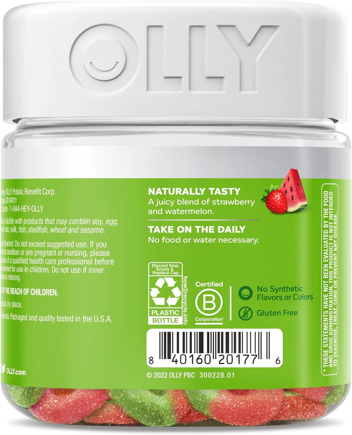 OLLY Fiber Gummy Rings 5g Prebiotic Fiber FOS (Fructo-oligosaccharides ...