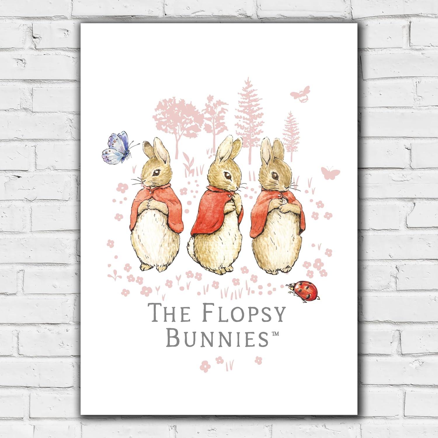 Peter Rabbit Print - Flopsy Bunnies Nature Nursery Wall Art | A4 21cm x 29.7cm | Buy Now with ...