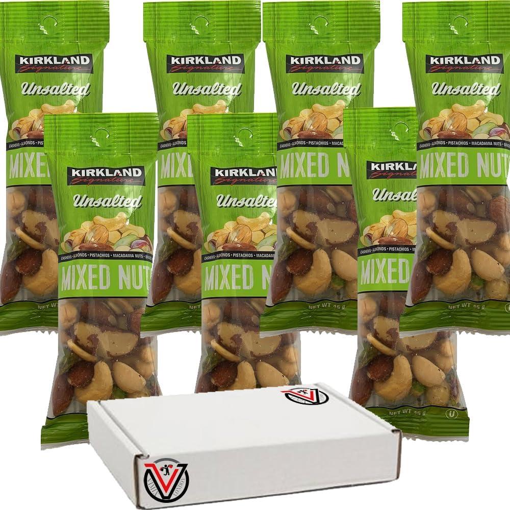 Signature Unsalted Mixed Nut Snack Pack 45g - Mix of Cashews Almonds ...
