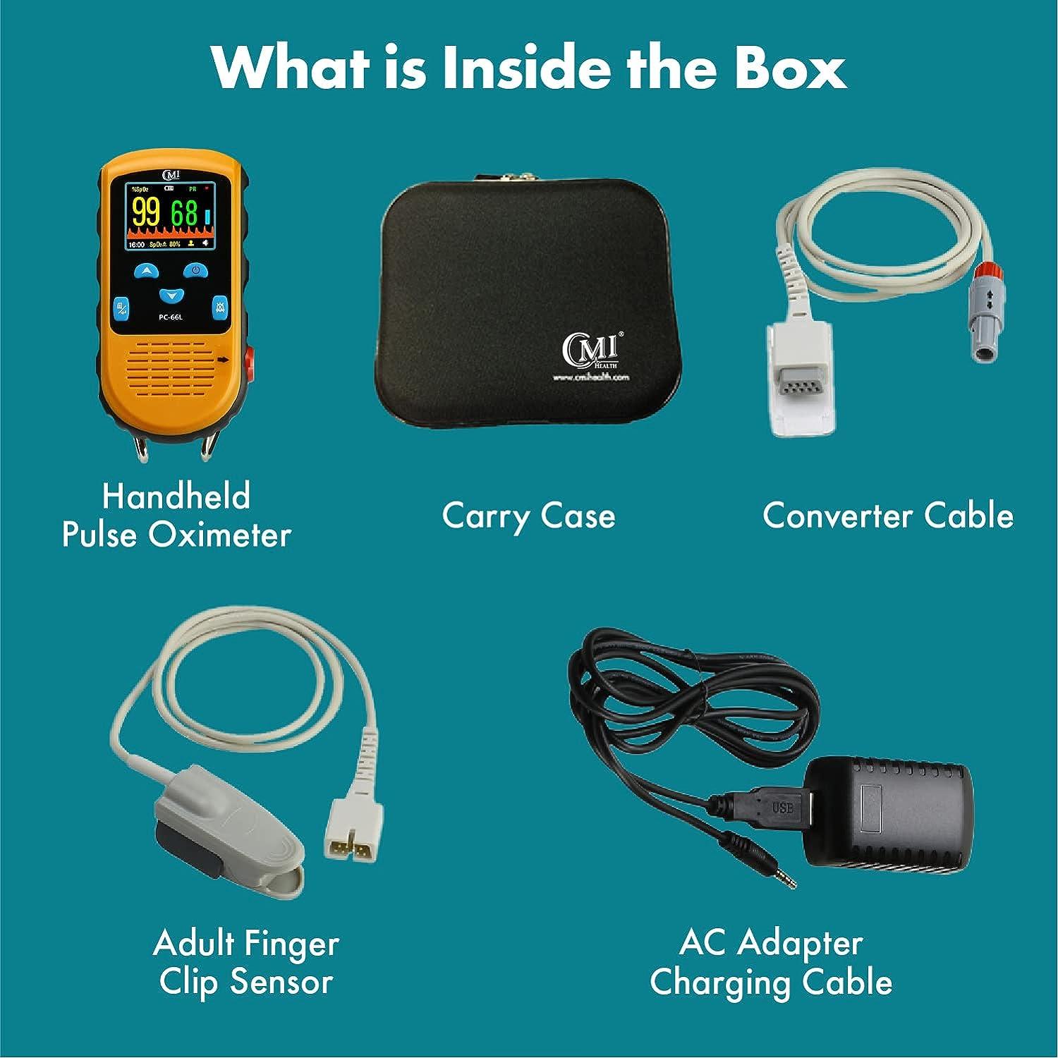 CMI Health Rechargeable Pulse Oximeter - Adult Finger Spot-Checking ...