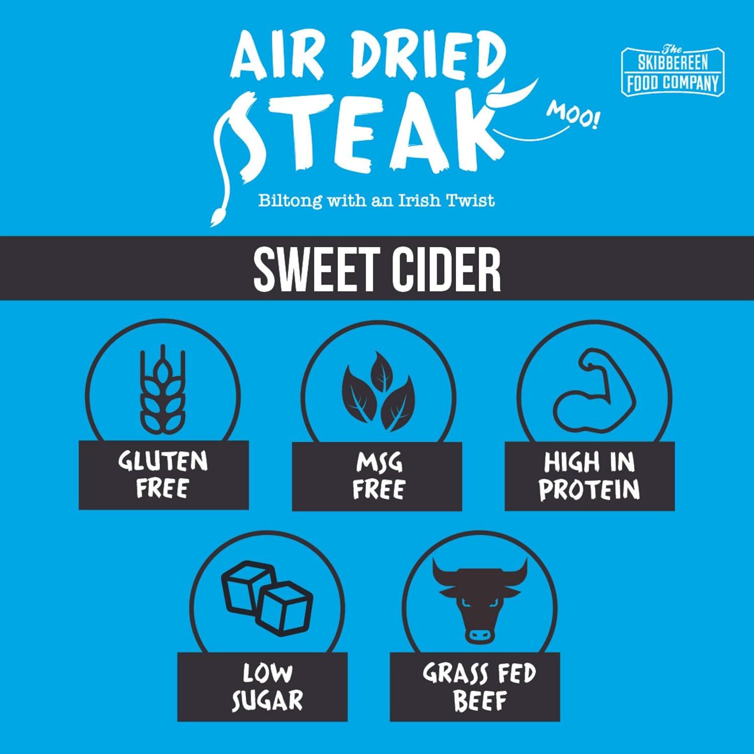 Grass Fed Beef Jerky Sweet Cider - Lean Beef Biltong Air Dried - The ...