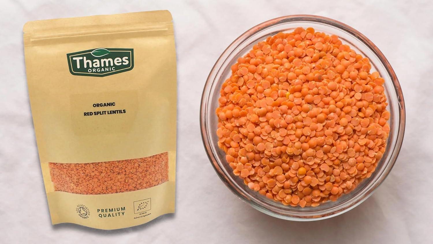 Organic Red Split Lentils - High Fibre High Protein No Additives No ...