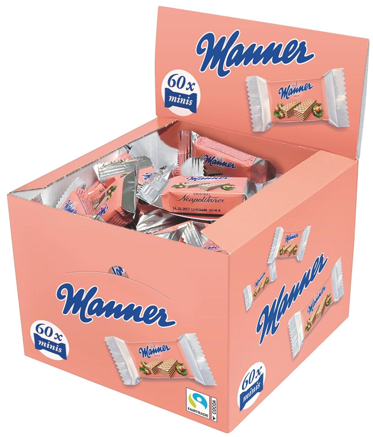 Manner Neapolitan Wafers - Vegan Hazelnut Cream Biscuits | Pack of 60 ...