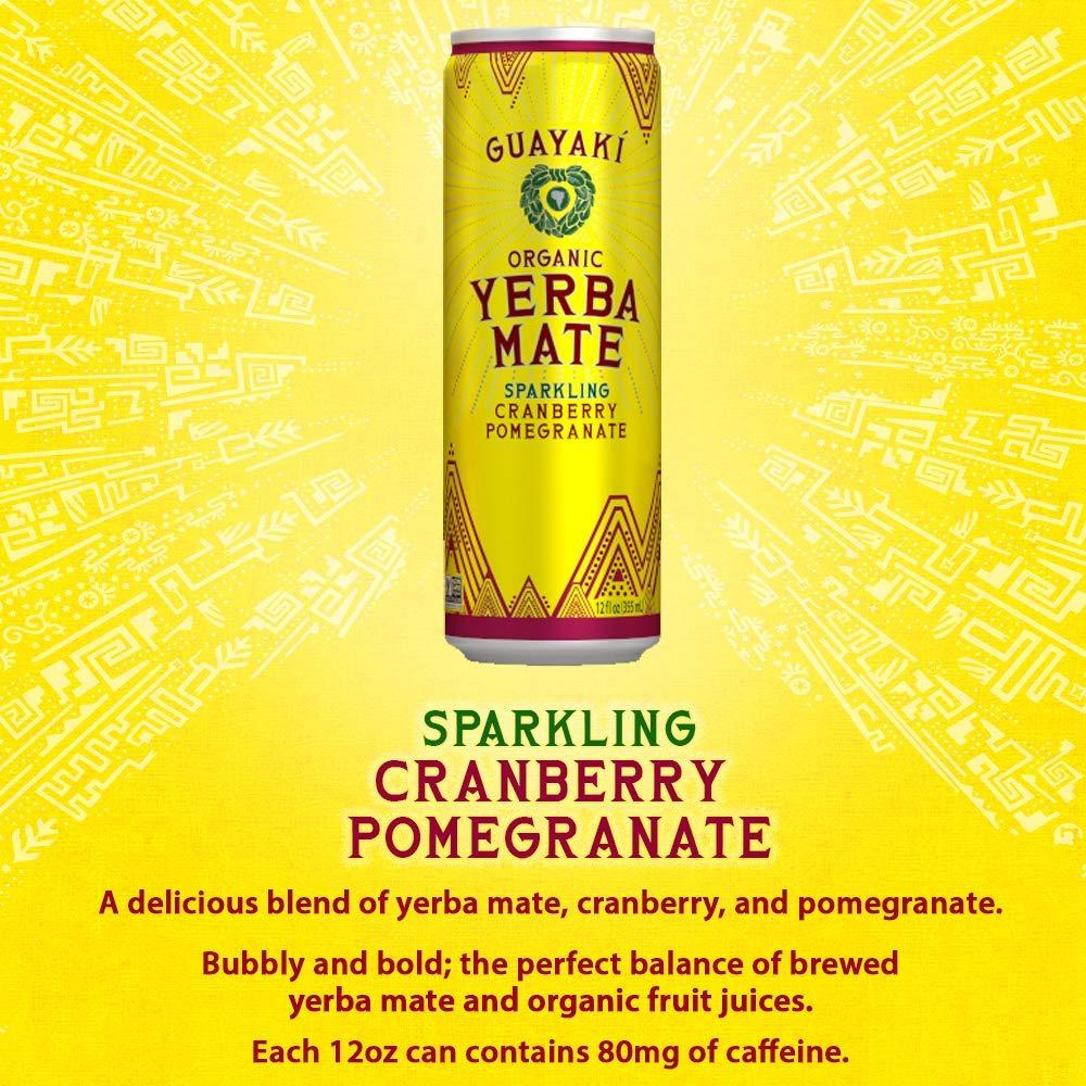 Guayaki Yerba Mate Organic Cranberry Pomegranate Energy Drink 12oz