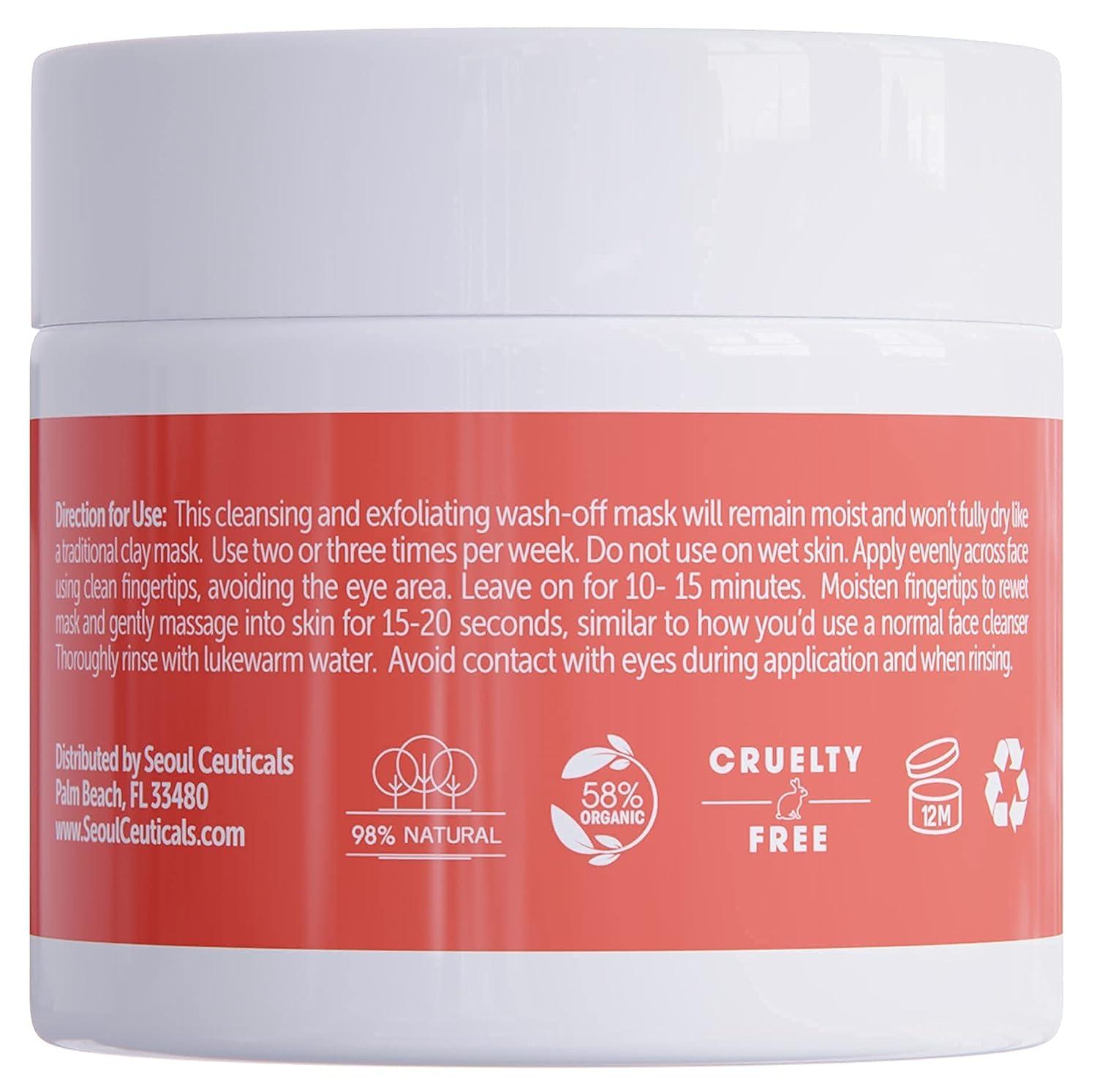 Korean Skin Care Exfoliating Cleansing Mask Cream with Kaolin Clay ...