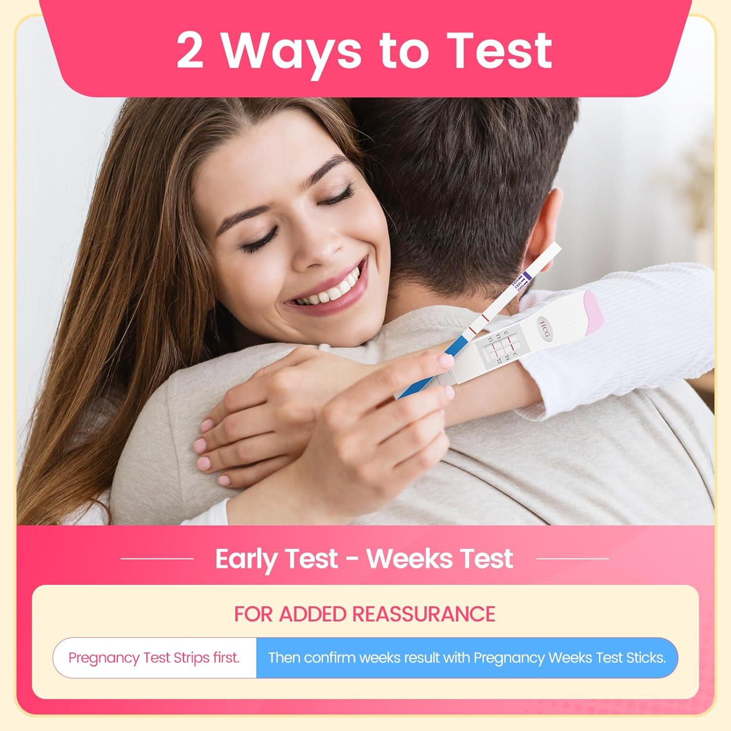 Accufast Pregnancy Test Kombipack - 12 Tests (2 Weekly Test Sticks & 10 ...