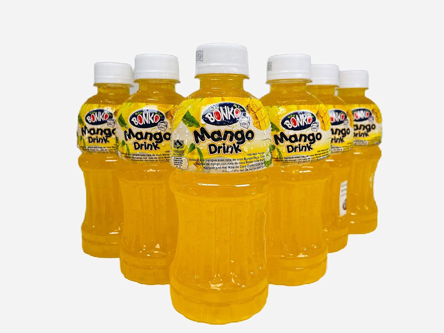 Bonko Just Drink Mango with NATA de Coco 320ml (6 Bottles) - Refreshing Tropical Beverage | Buy ...