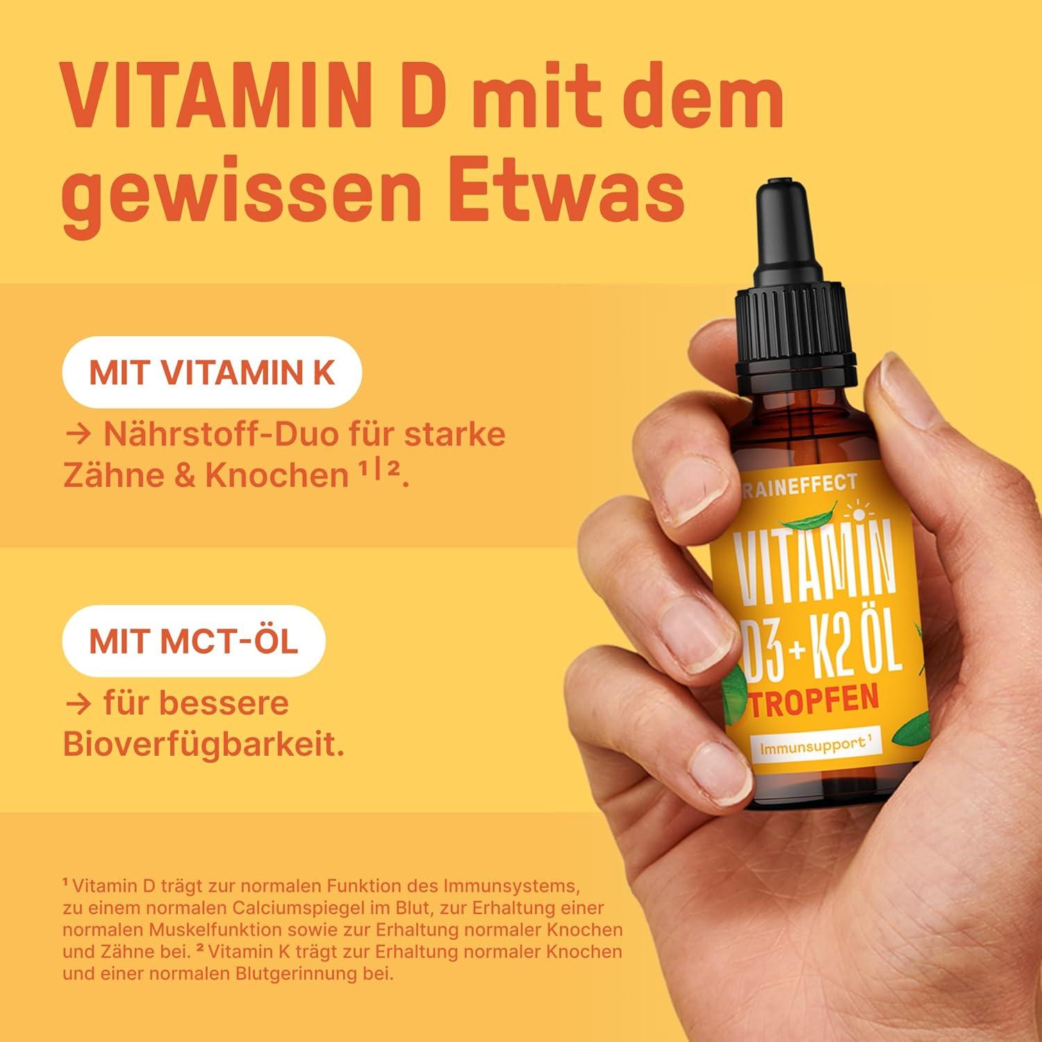 Buy Braineffect Vitamin D3 K2 Drops (50ml) - High-Dose MCT Oil 500% ...