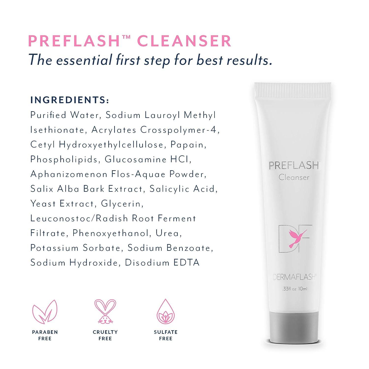 DERMAFLASH ONE Device Exfoliating and Peach Fuzz Hair Removal Sonic ...