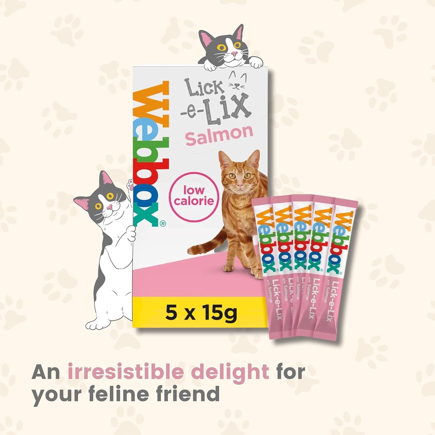 Cat Treats bundle contains Lick e Lix Salmon Webbox Licky Lix Kitten Treats and Snacks Lick-e ...