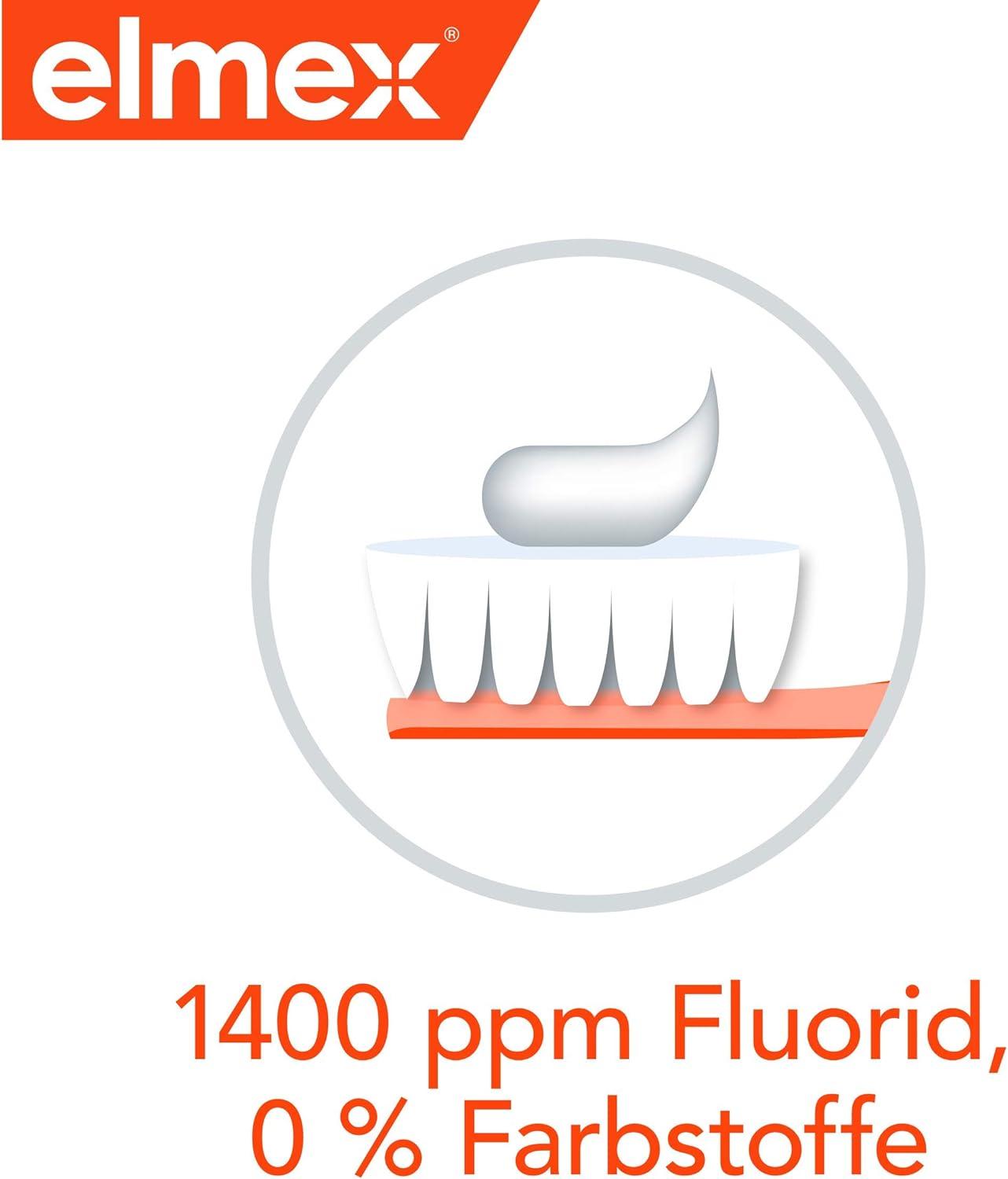 Elmex Junior Toothpaste 6-12 Years | 2x75ml Fluoride 1400 ppm ...