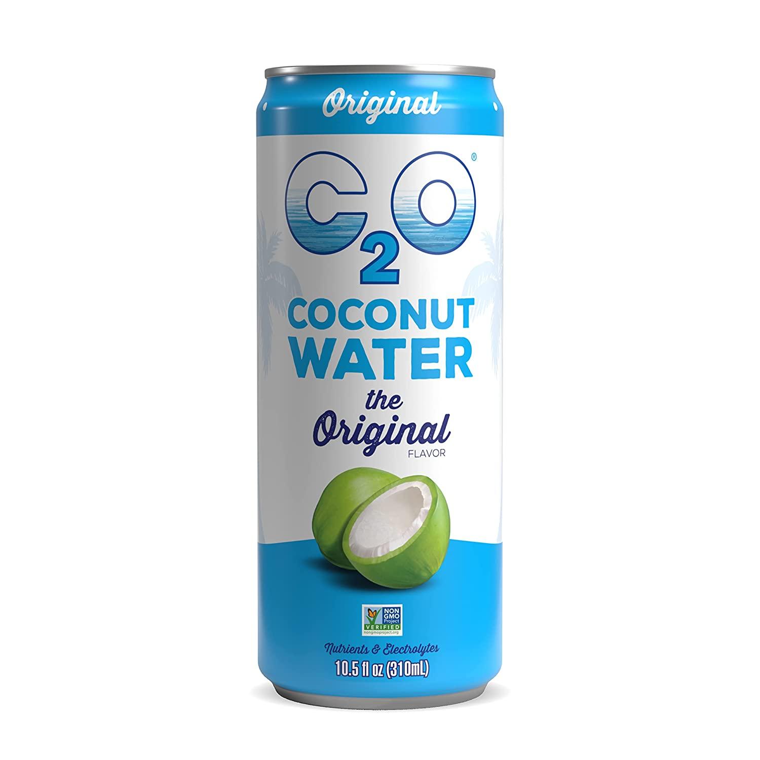 C2O Original Coconut Water 10.5 FL OZ (12 Pack Sleek Can) - Refreshing Hydration On-the-Go | Buy ...