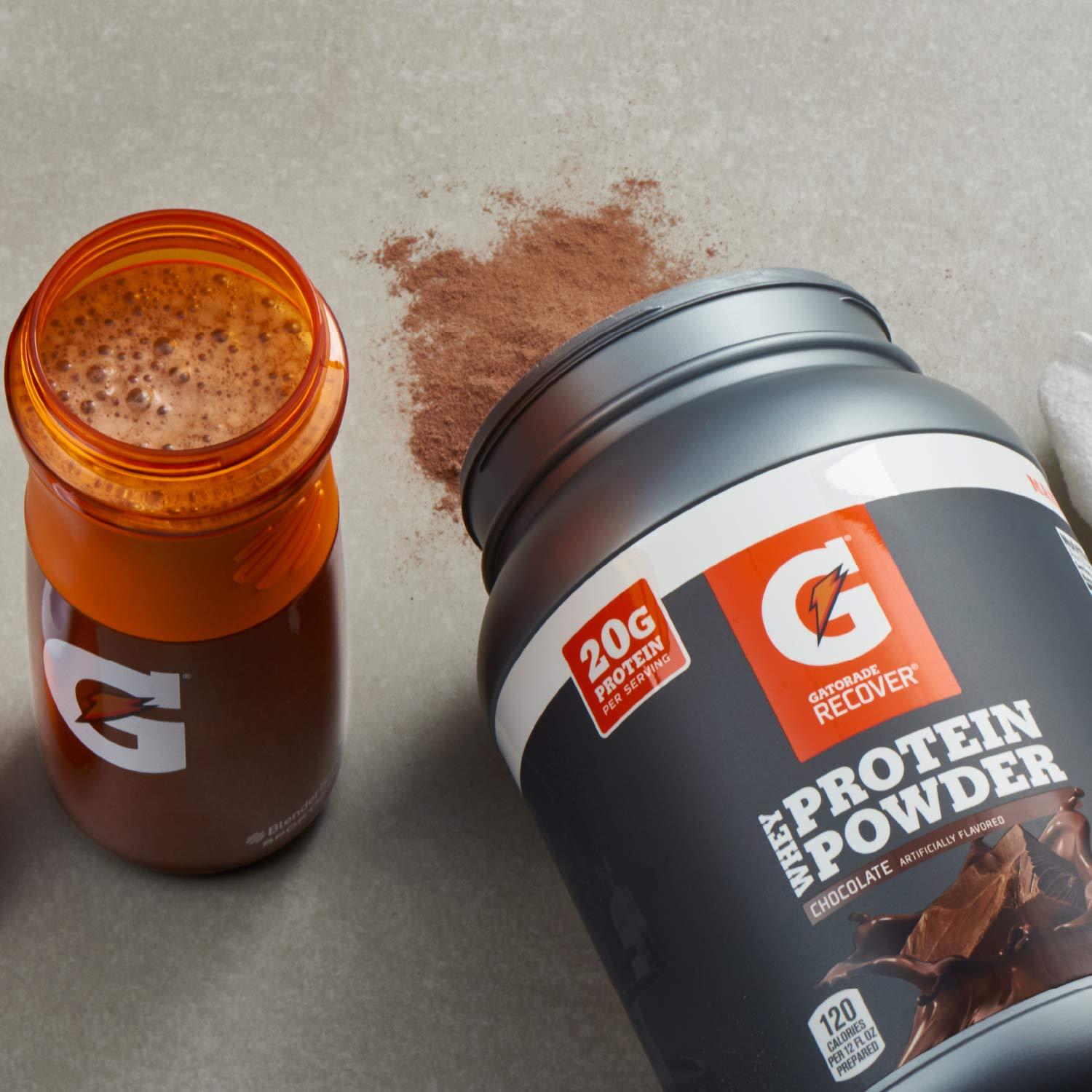Gatorade Whey Protein Powder Chocolate 56 oz Canister - 50 Servings ...