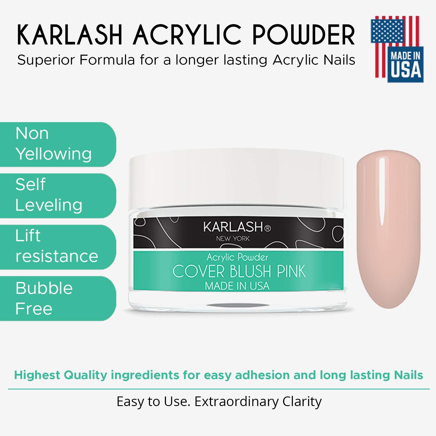 Karlash Professional Acrylic Powder 2 oz - Cover Blush Pink | Long ...